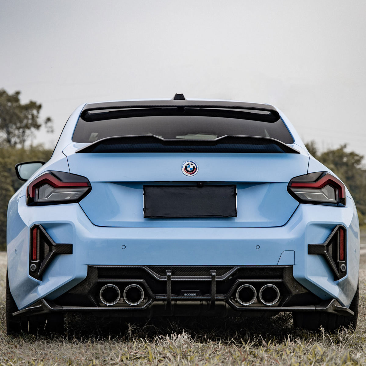 BMW M2 G87 Rear Bumper Canards Dry Carbon Fibre SOOQOO Style – Carbon ...