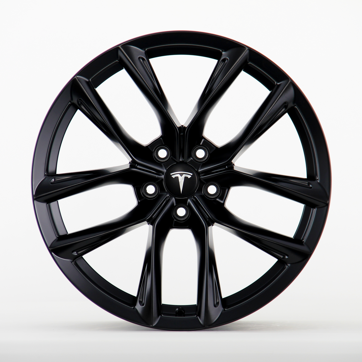 Tesla Model Y Alloy Wheels Satin Black Performance Style – Carbon Accents