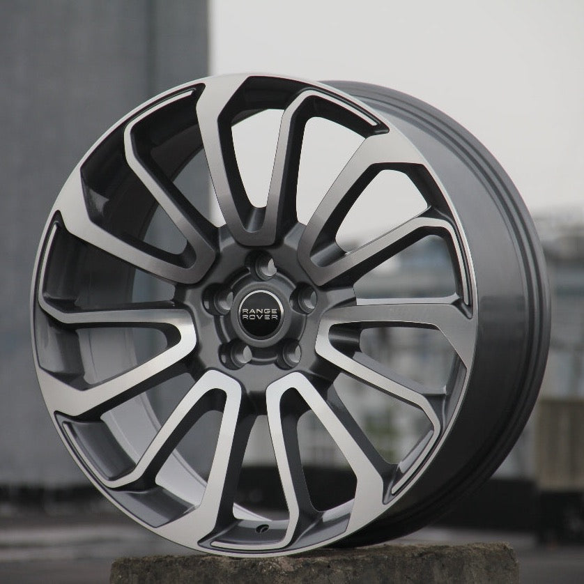 Range Rover Sport Alloy Wheels Diamond Cut Turbine Style – Carbon Accents