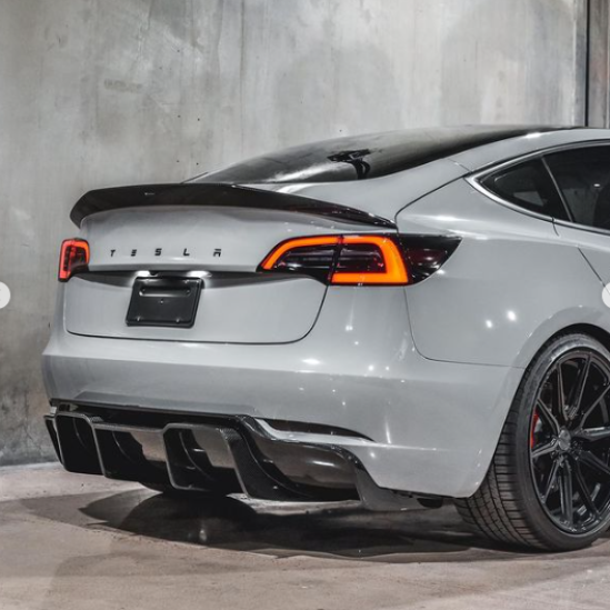 Tesla Model 3 Diffuser Carbon Fibre V Style – Carbon Accents