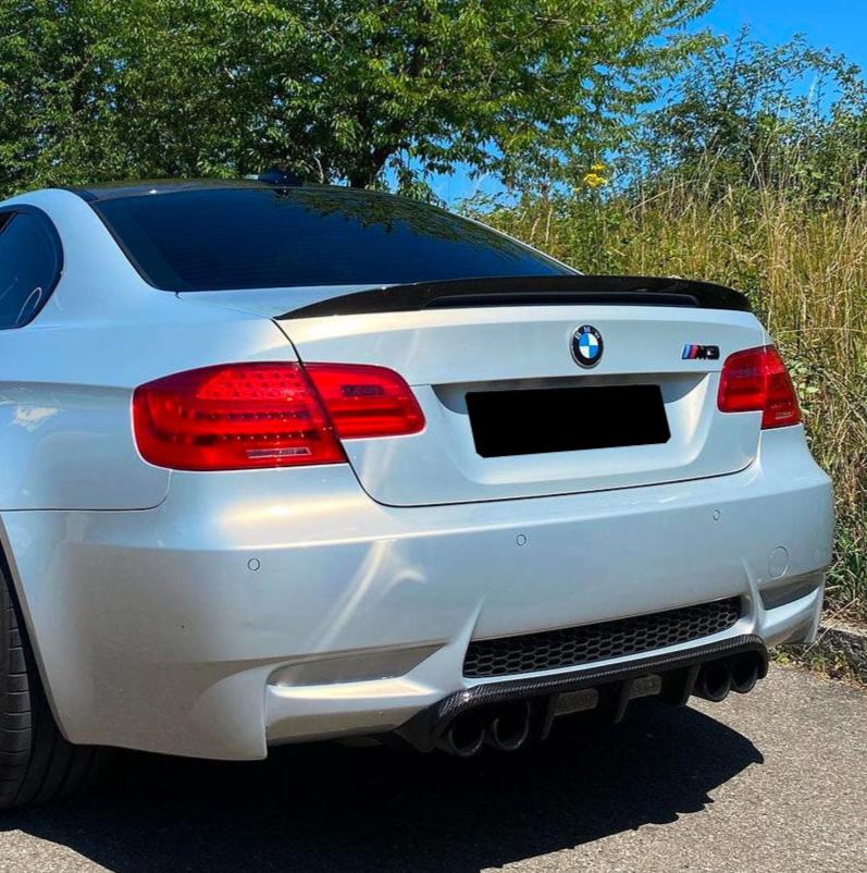 BMW 3 Series E92 Spoiler Gloss Black Performance Style – Carbon Accents