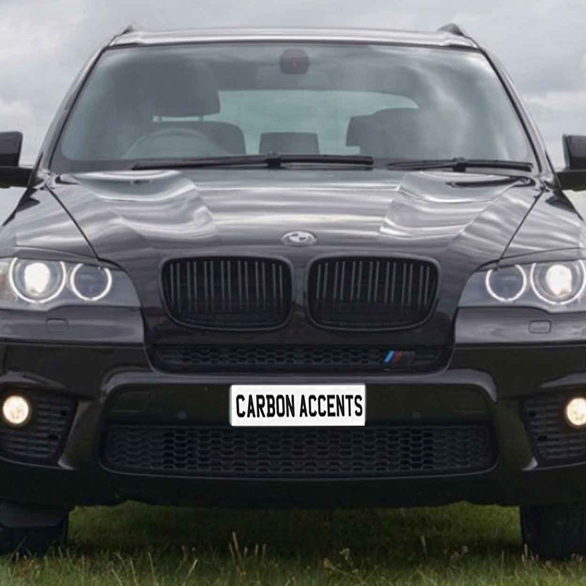 BMW X5 E70 Grill: Gloss Black Double Slat – Carbon Accents